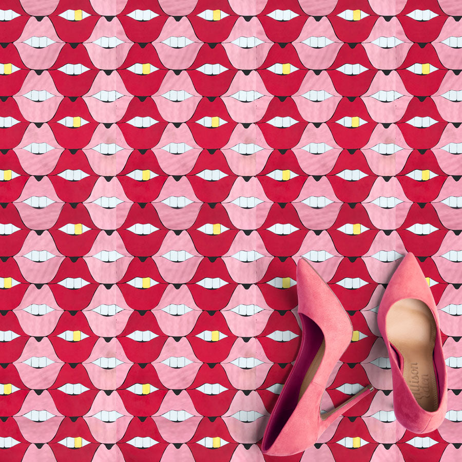 Urban Lips Red & Pink Floor Mats | Graphic Image Mats